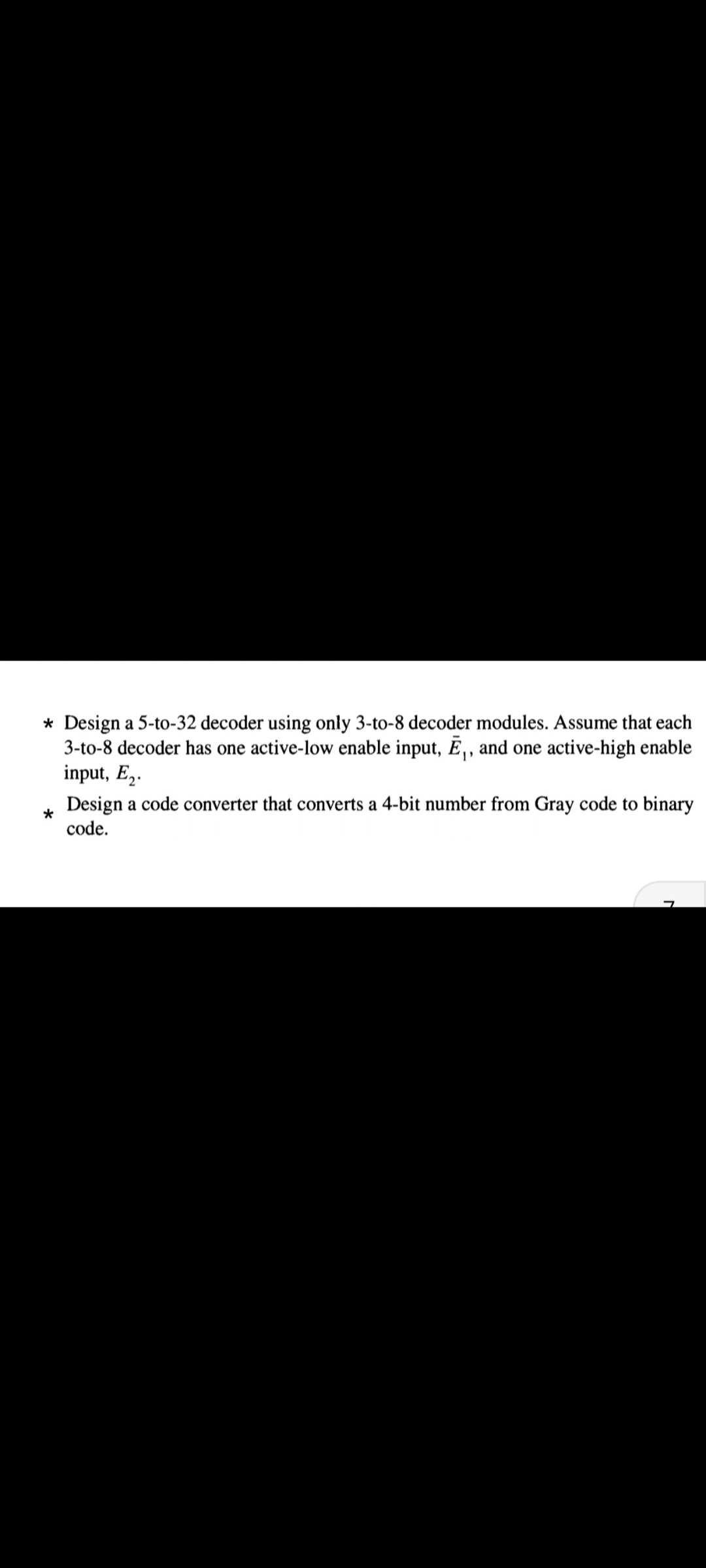 Solved Design a 5-to-32 ﻿decoder using only 3-to-8 ﻿decoder | Chegg.com
