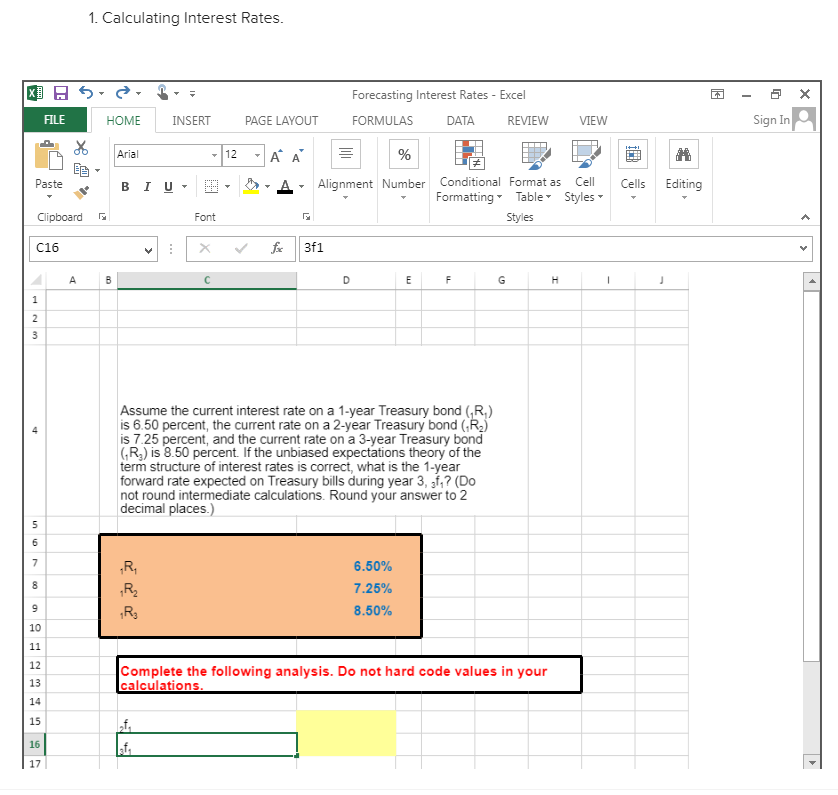 Solved 1. Calculating Interest Rates. | Chegg.com