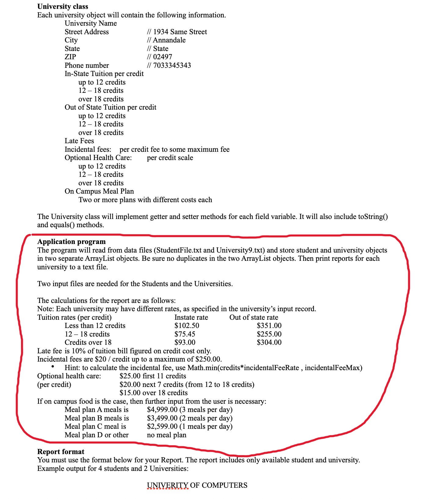 Solved 1234 Main Street Annandale, VA 02749 (703) 333-1234 | Chegg.com