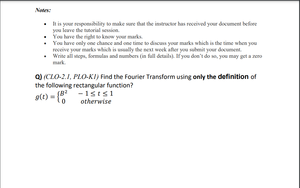 Solved Find the Fourier Transform using only the definition | Chegg.com