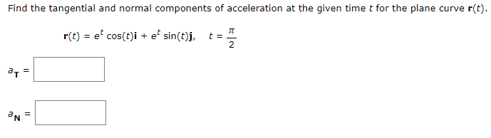 Solved Find the tangential and normal components of | Chegg.com
