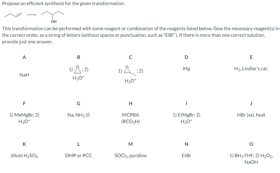 Solved Starting with cyclohexene and using any other | Chegg.com