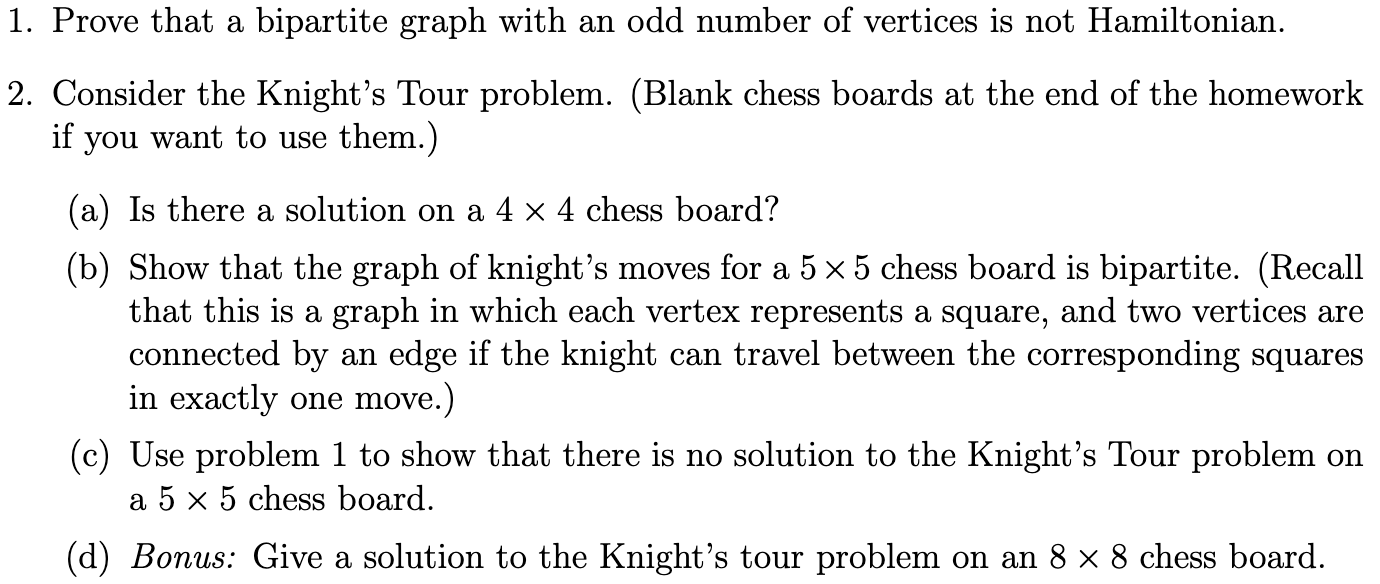 Solved 1. Prove that a bipartite graph with an odd number of | Chegg.com