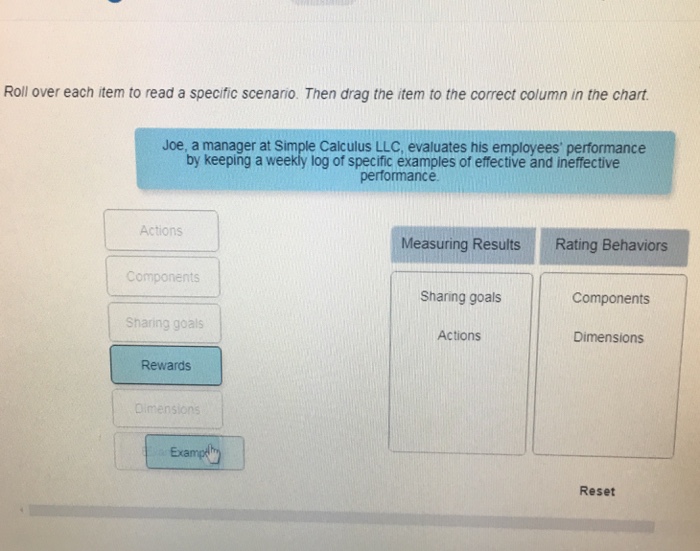 Roll over each item to read a specific scenario. Then | Chegg.com