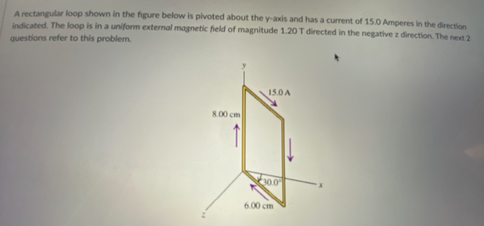 Solved A rectangular loop shown in the figure below is | Chegg.com