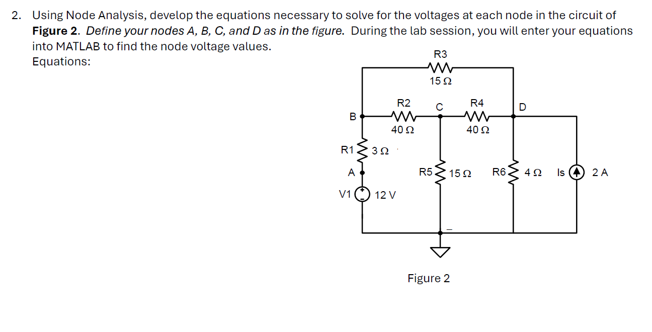 Solved Using Node Analysis, develop the equations necessary | Chegg.com
