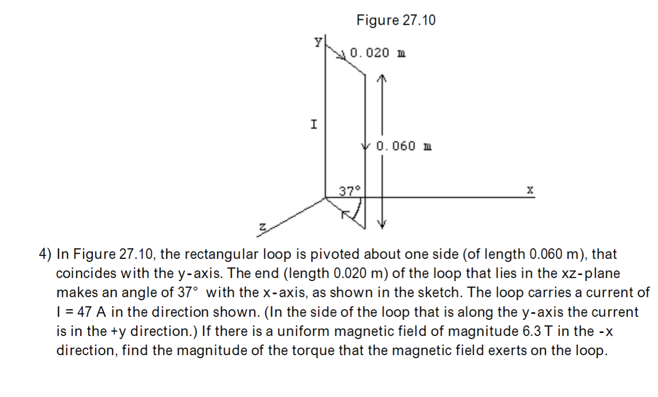 Solved Figure 27.10 4) In Figure 27.10, the rectangular loop | Chegg.com