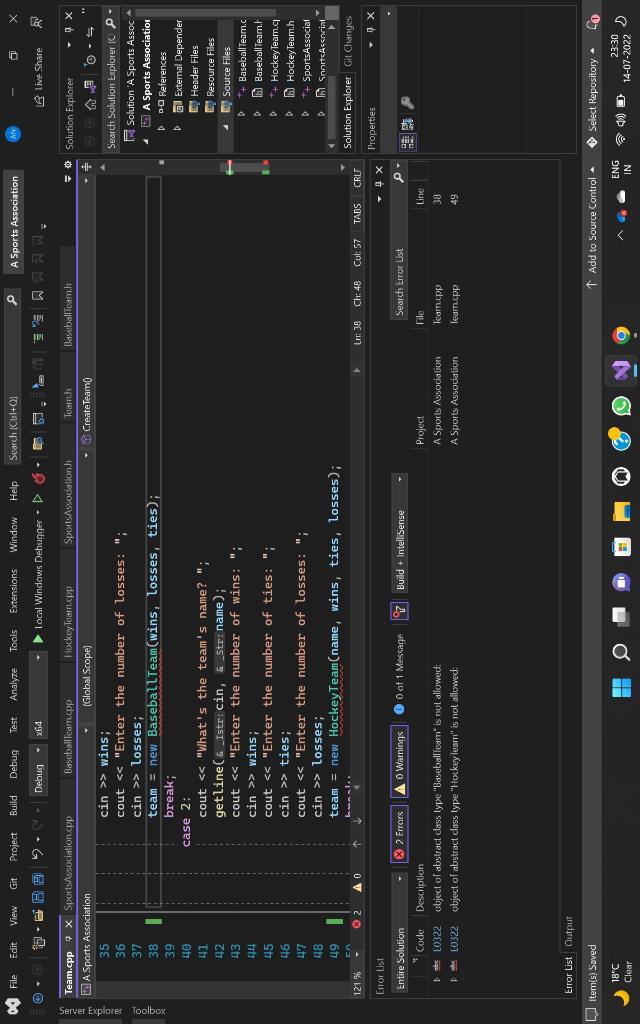 Solved How to solve two errors | Chegg.com