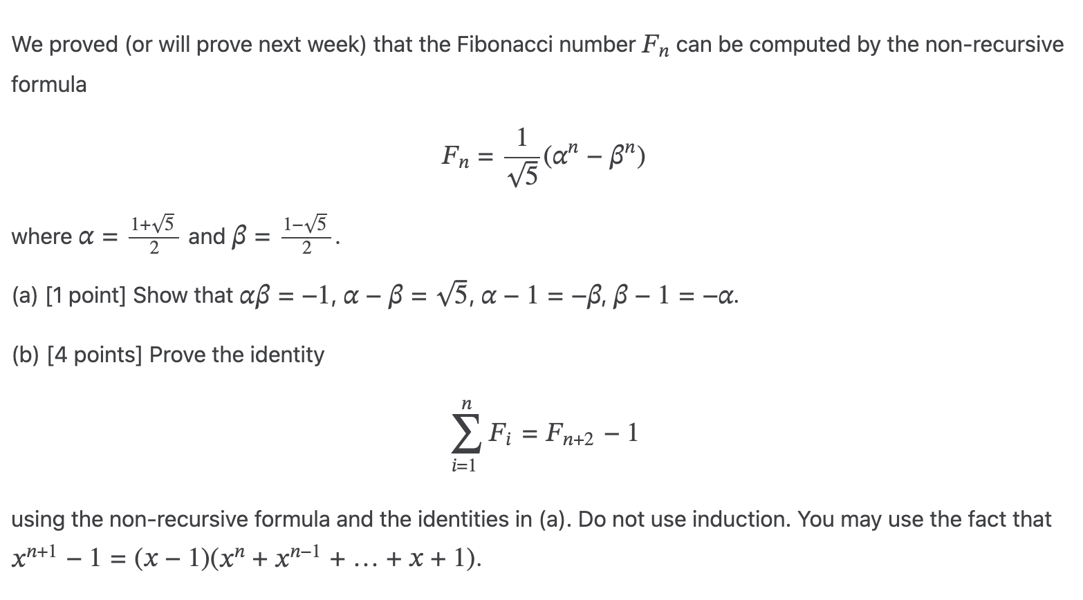 Solved We proved (or will prove next week) ﻿that the | Chegg.com