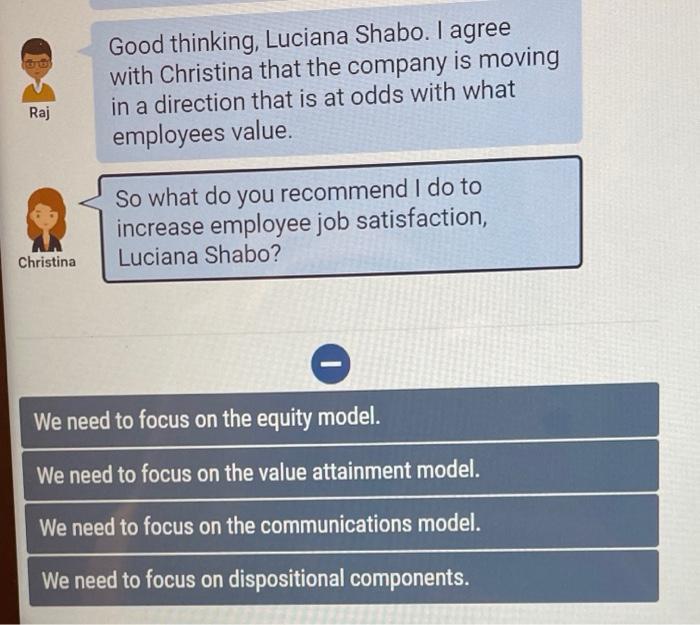 Solved Which answer A B C or D A. we need to focus on the | Chegg.com