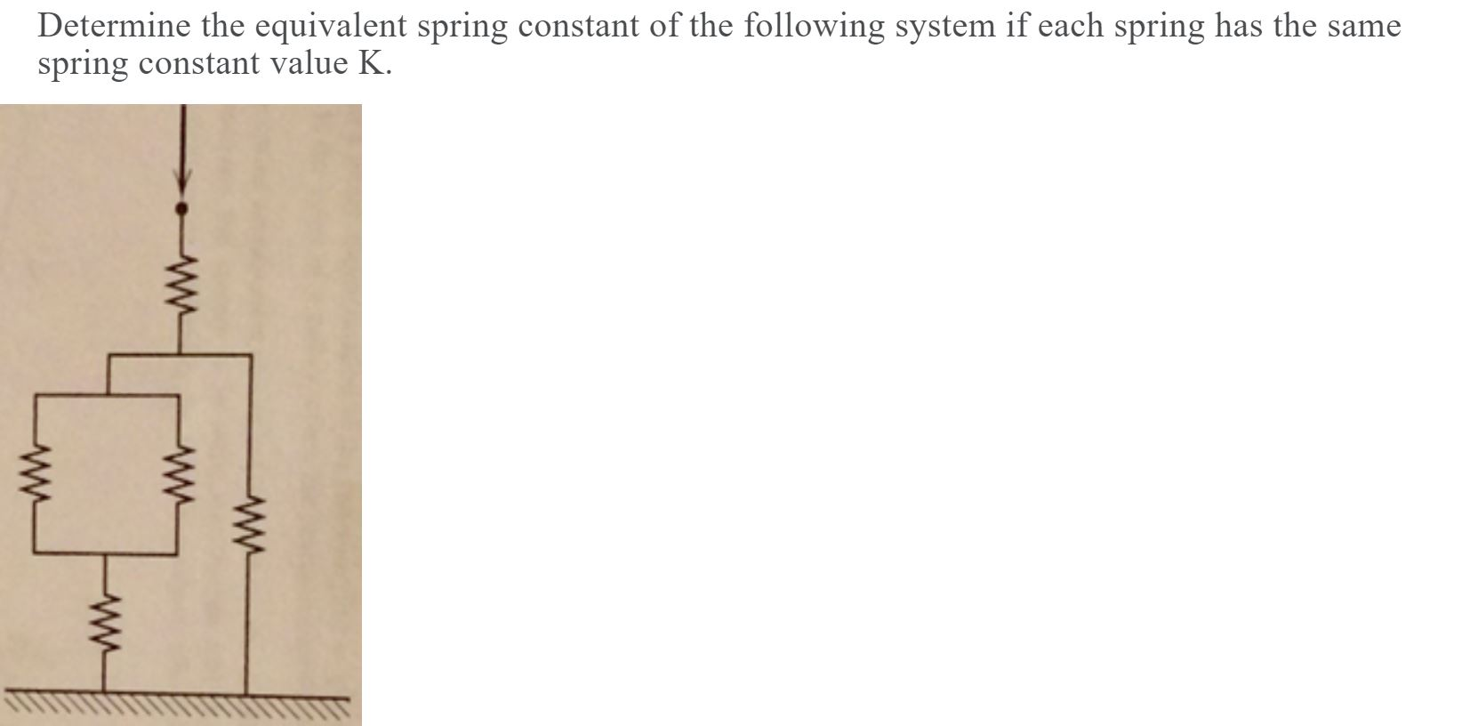 Solved Determine the equivalent spring constant of the | Chegg.com