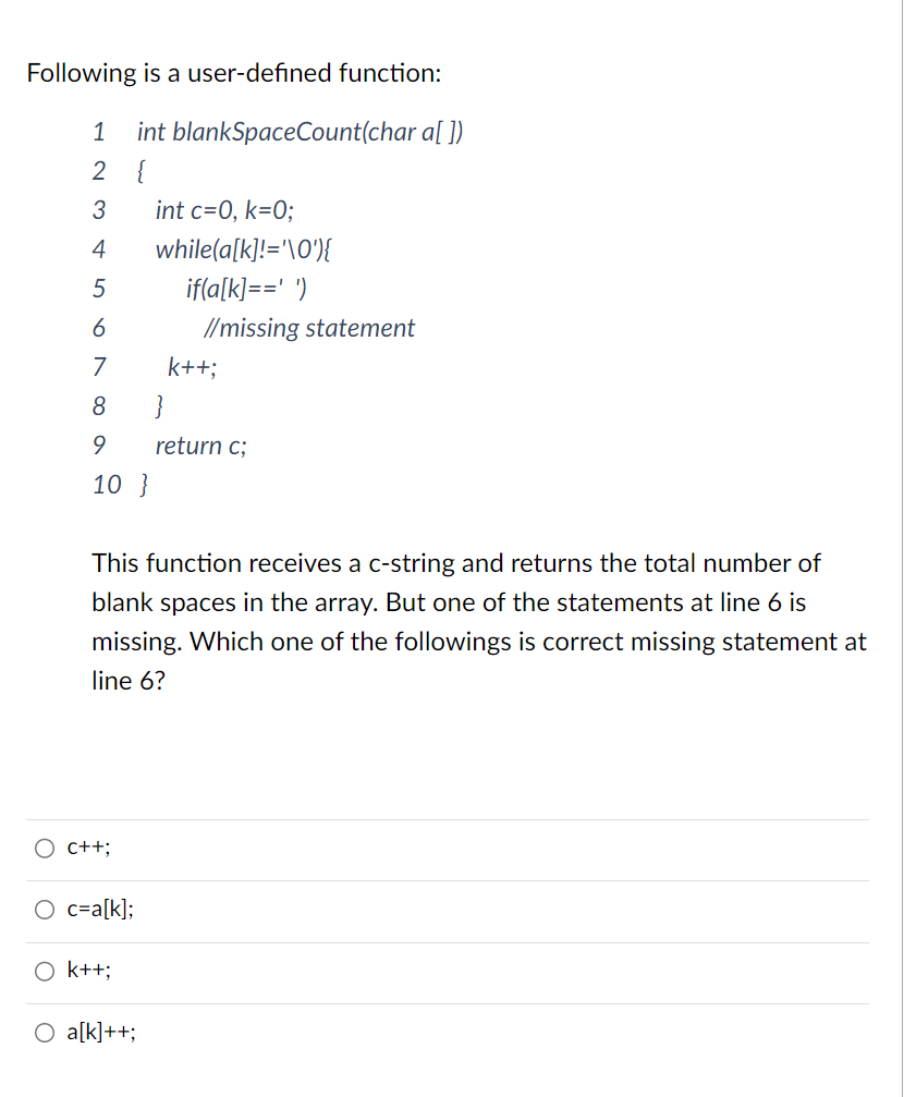Solved llowing is a user-defined function: \( | Chegg.com