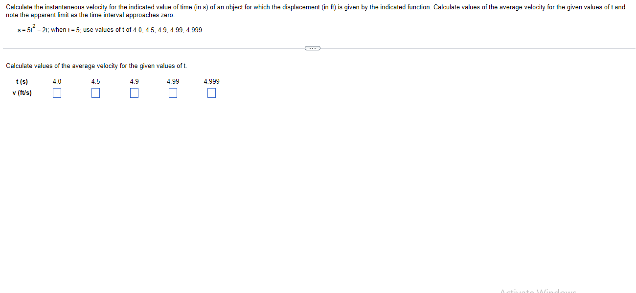 Solved note the apparent limit as the time interval | Chegg.com