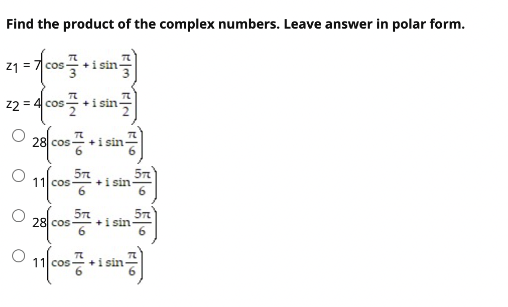 Solved Find the product of the complex numbers. Leave answer | Chegg.com