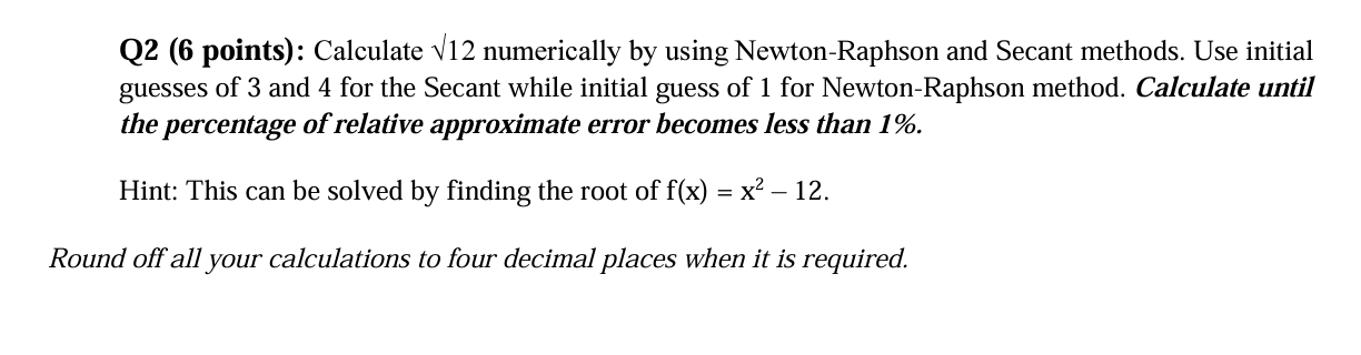 Solved Q2 (6 ﻿points): Calculate ?212 ﻿numerically by using | Chegg.com