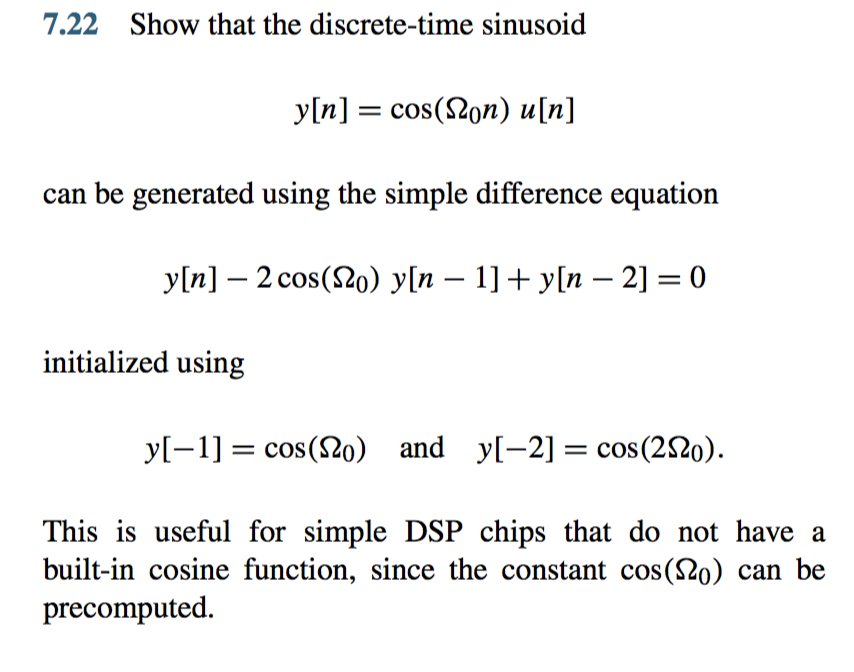 Solved 7.22 Show that the discrete-time sinusoid can be | Chegg.com