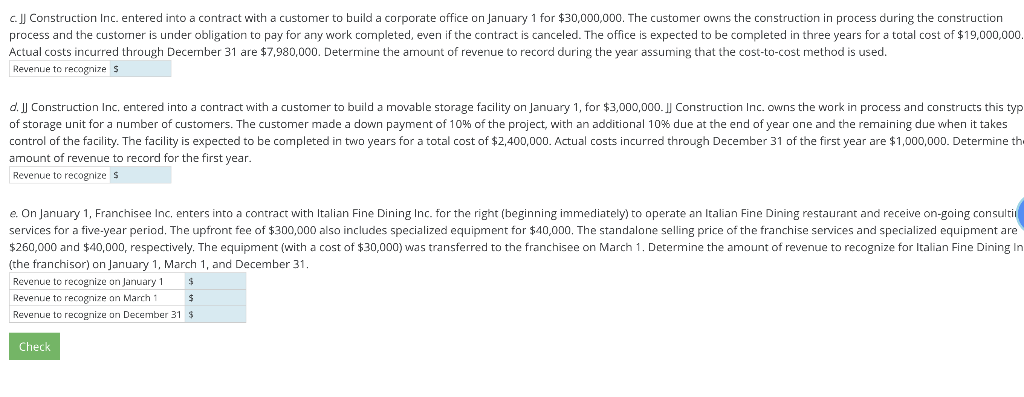Solved Computing Revenue to be Recognized Under Different | Chegg.com