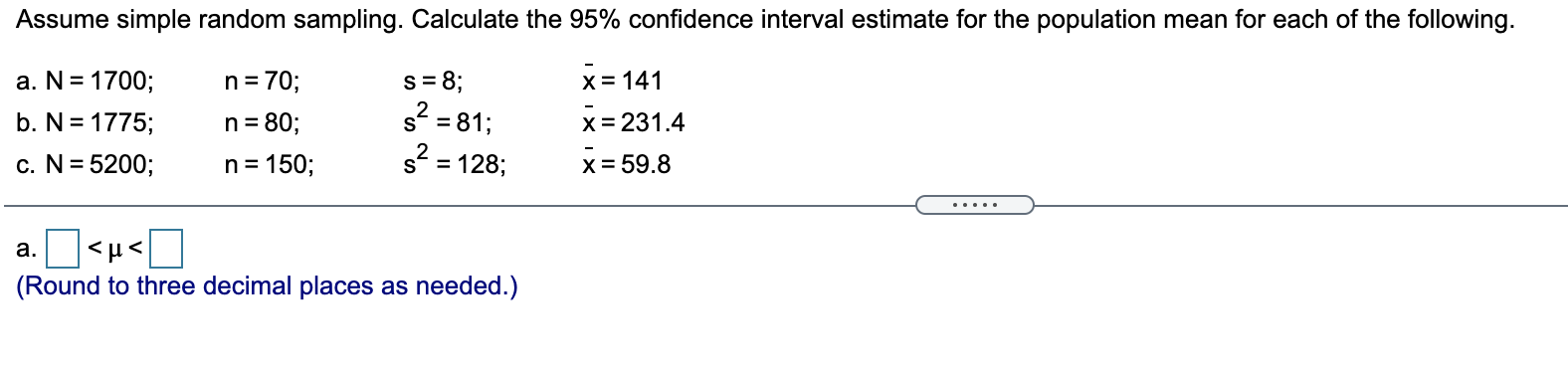 Solved Assume simple random sampling. Calculate the 95% | Chegg.com
