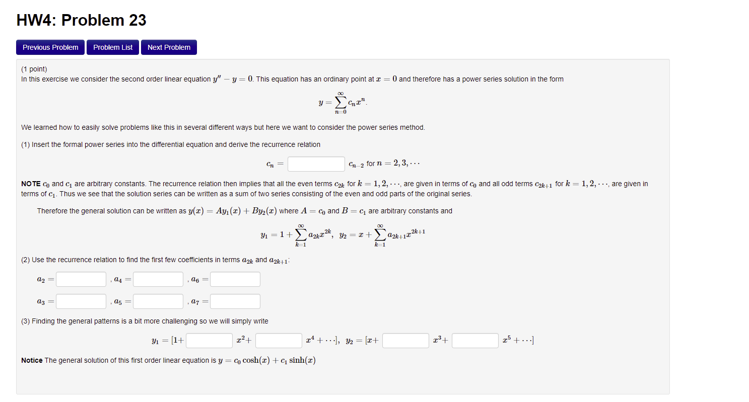 Solved HW4: Problem 23 Previous Problem Problem List Next | Chegg.com