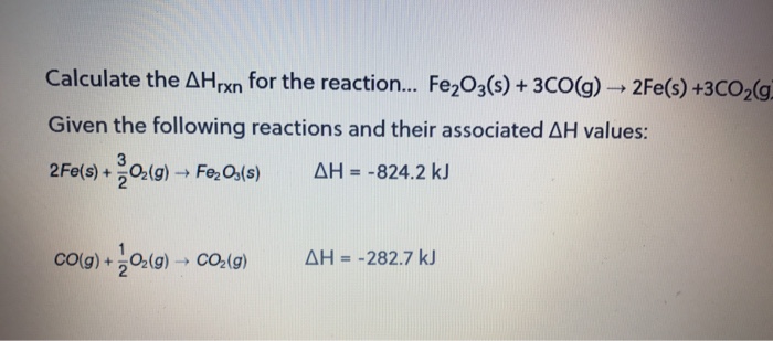 Solved Calculate the Delta H_rxn for the reaction... | Chegg.com