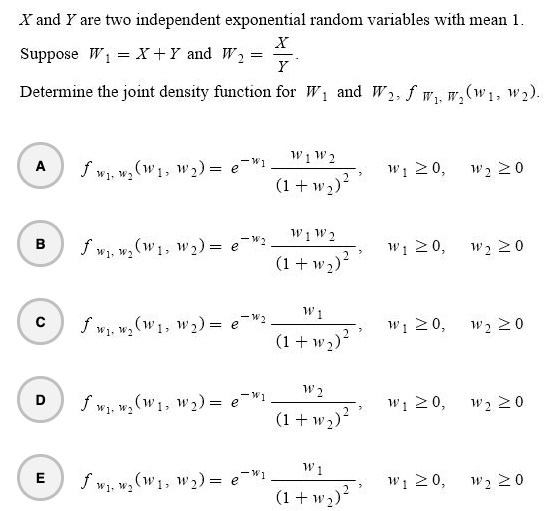 Solved X and Y are two independent exponential random | Chegg.com