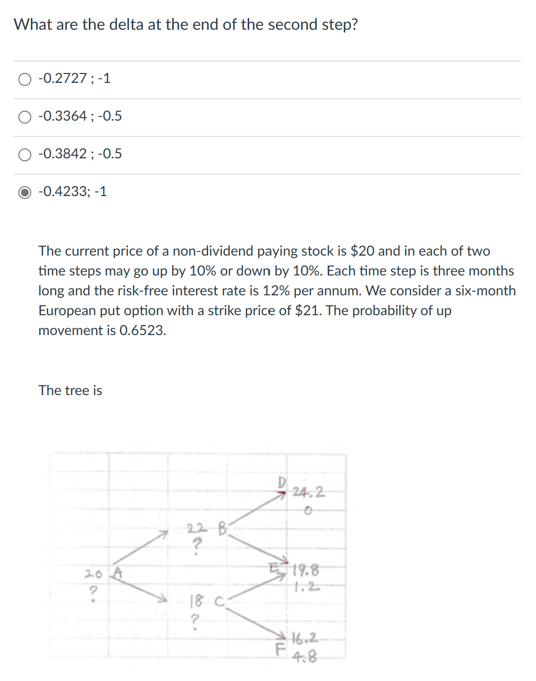 Solved What are the delta at the end of the second | Chegg.com
