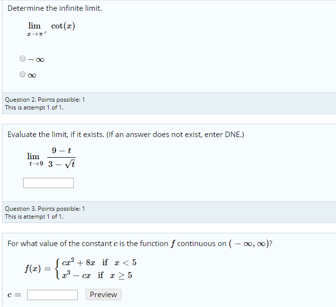 Solved Determine the infinite limit. lim cot(2) 2 + + - | Chegg.com
