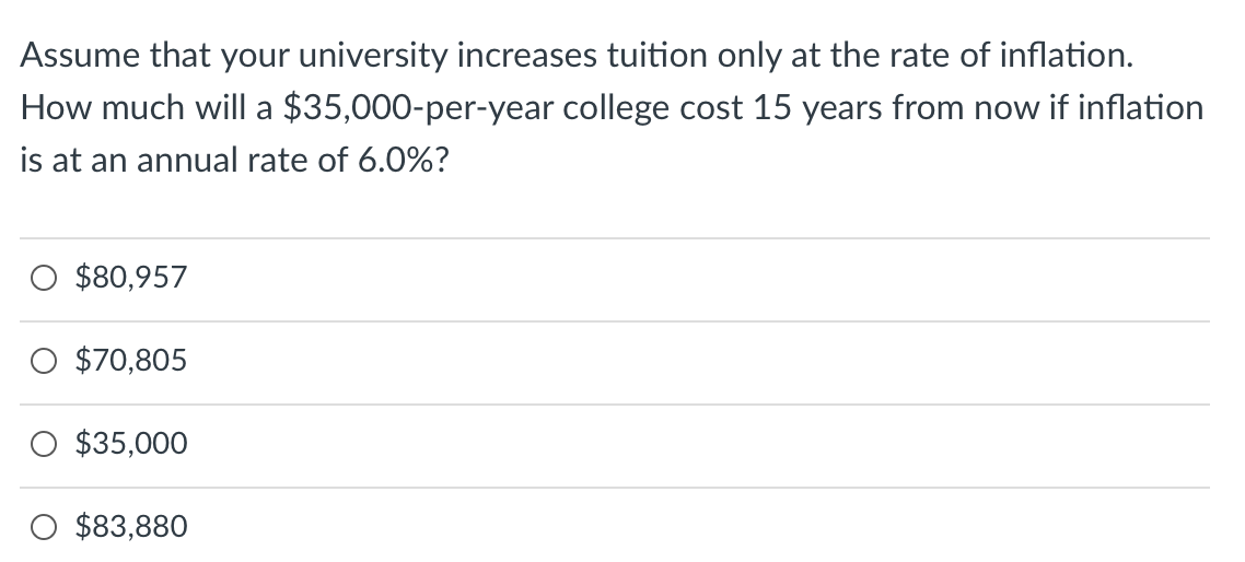 Solved Assume that your university increases tuition only at | Chegg.com