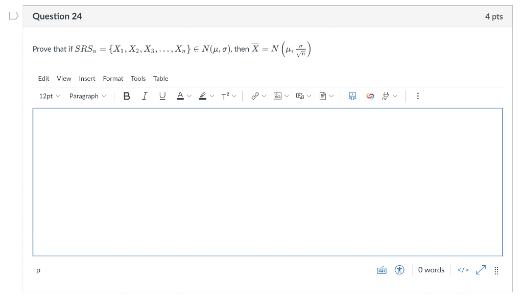 Solved rove that if SRSn={X1,X2,X3,…,Xn}∈N(μ,σ), then | Chegg.com