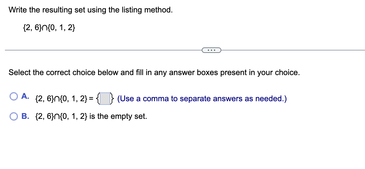 Solved Write the resulting set using the listing method. \\[ | Chegg.com