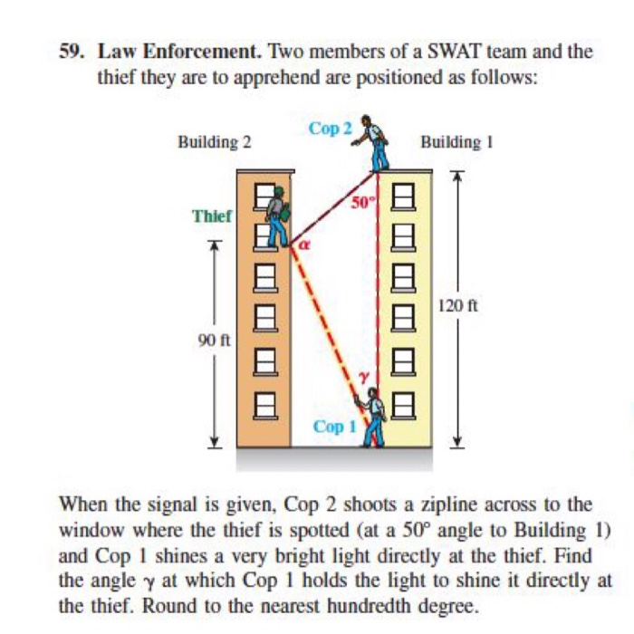 Solved 59. Law Enforcement. Two members of a SWAT team and | Chegg.com