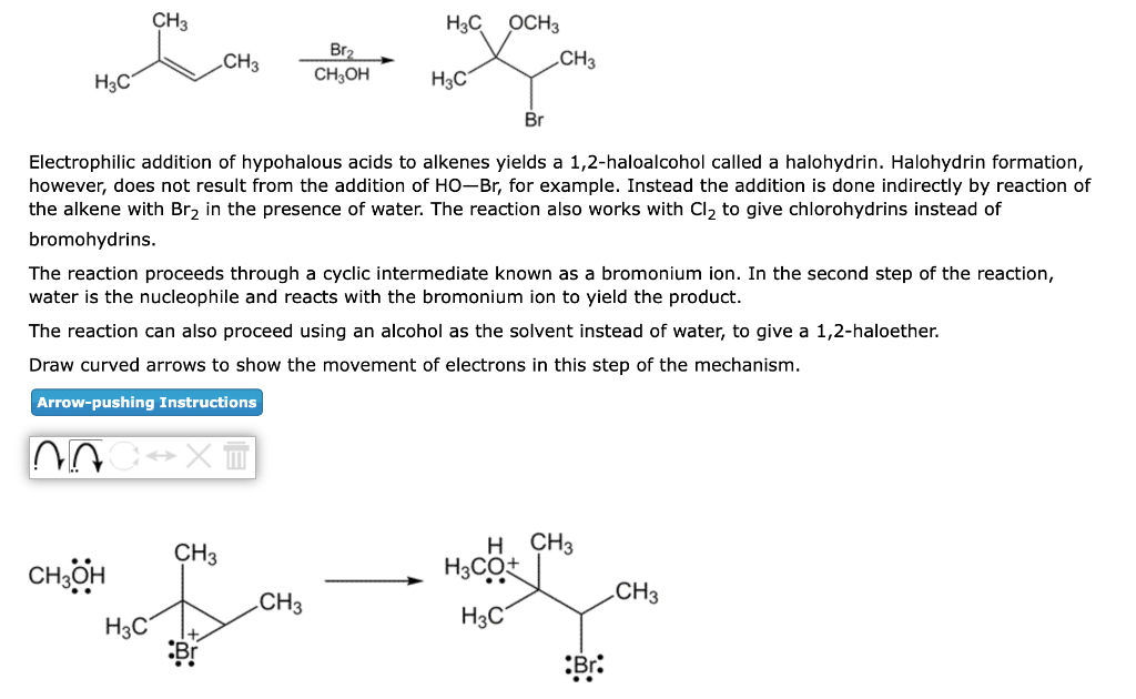 Solved Hr2O Electrophilic addition of hypohalous acids to | Chegg.com