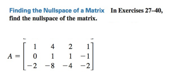 Solved Finding The Nullspace Of A Matrix Find The Nullspace