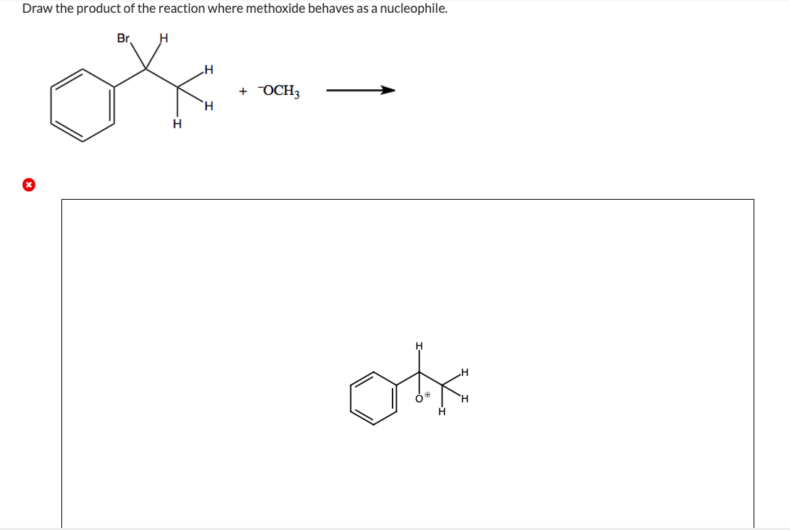 Solved Draw the product of the reaction where methoxide | Chegg.com