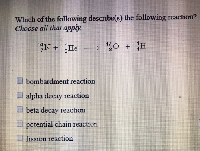 Solved Which of the following describe(s) the following | Chegg.com