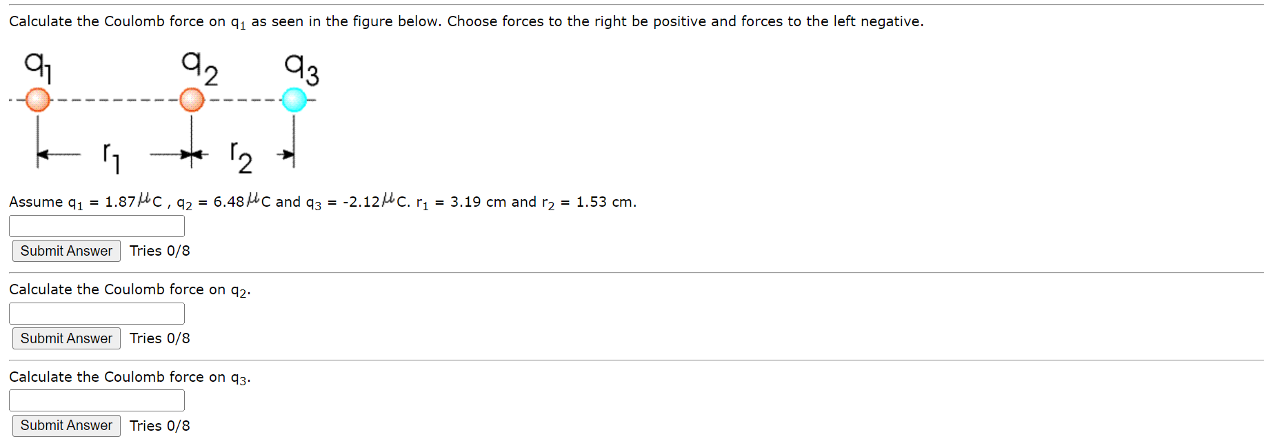 Solved Two point charges lie on the X axis. A charge of | Chegg.com