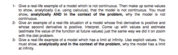 1- Give a real-life example of a model which is not | Chegg.com