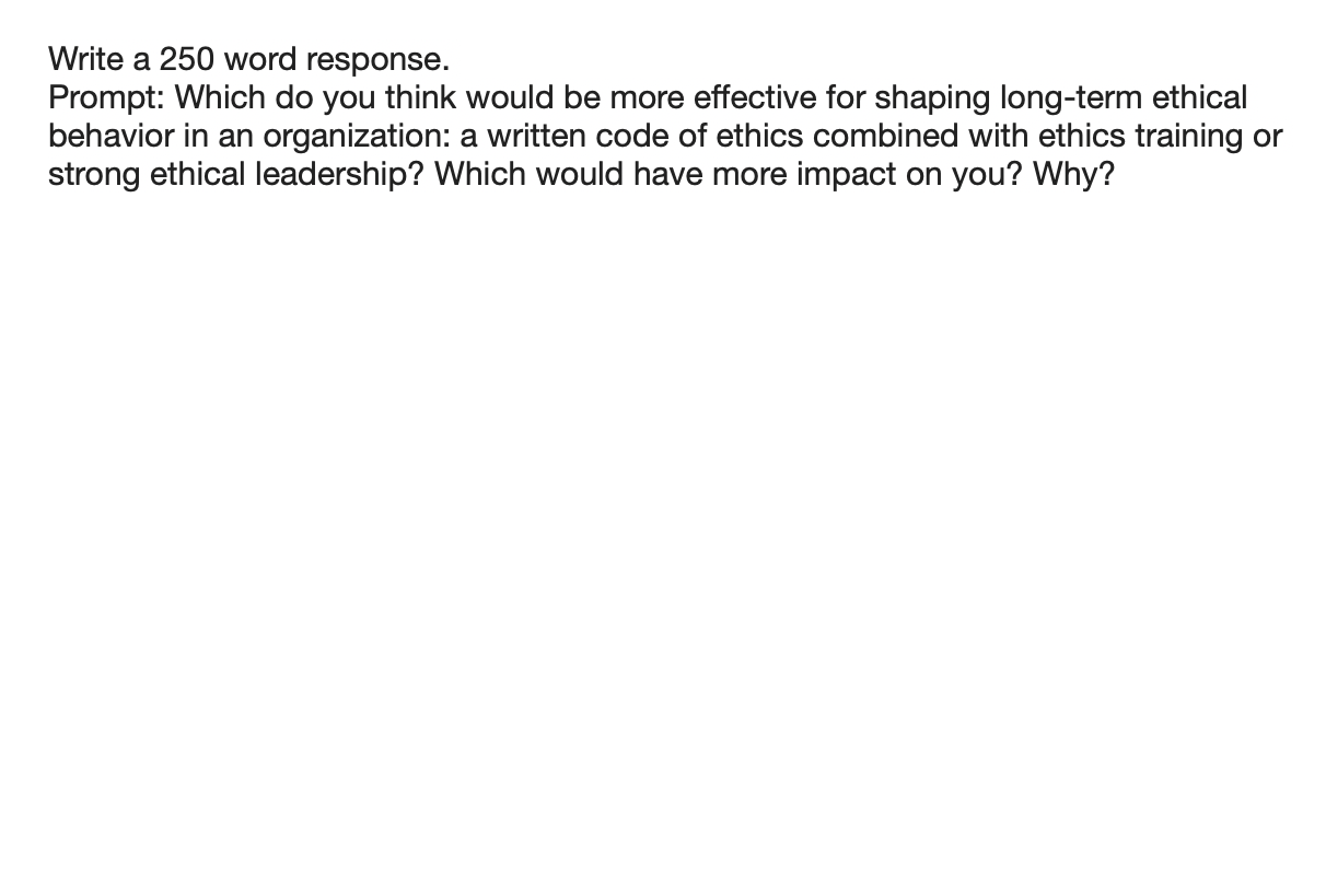 Solved Write a 250 word response. Prompt: Which do you think | Chegg.com