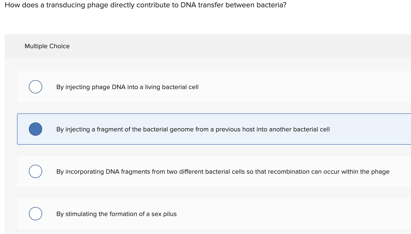 Solved How does a transducing phage directly contribute to | Chegg.com