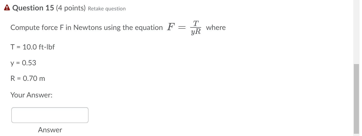 Solved A Question 15 (4 points) Retake question Compute | Chegg.com