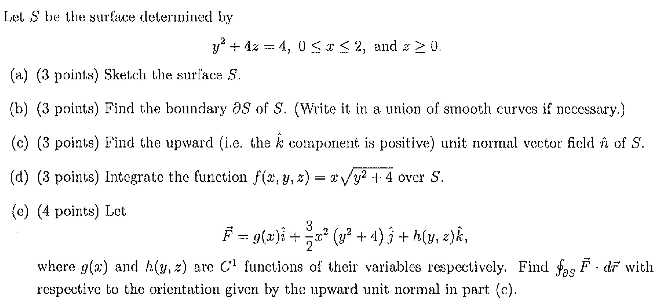 Solved (d) (3 ﻿points) ﻿Integrate the function | Chegg.com