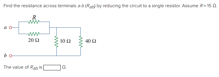 Solved Find the resistance across terminals a−b(Rab) by | Chegg.com