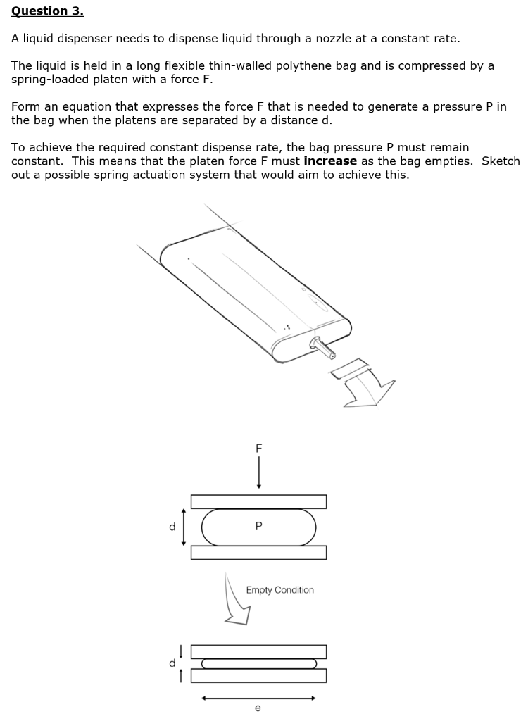 Solved Question 3. A liquid dispenser needs to dispense | Chegg.com