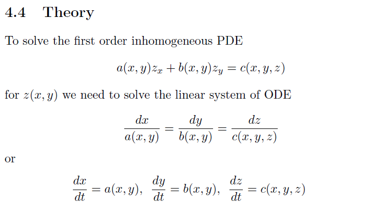 Solved To solve the first order inhomogeneous PDE | Chegg.com