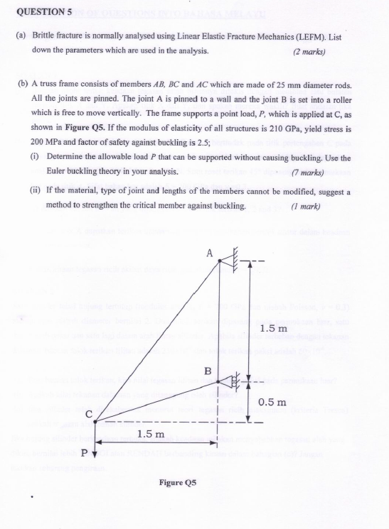 Solved (a) Brittle fracture is normally analysed using | Chegg.com