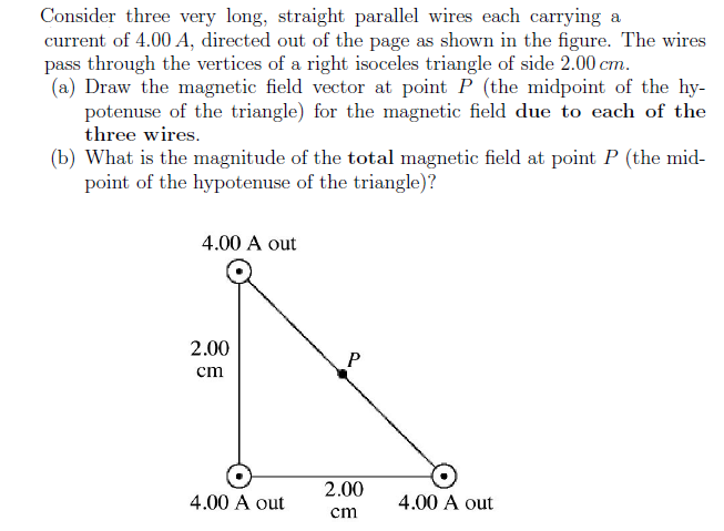 Solved Consider three very long, straight parallel wires | Chegg.com