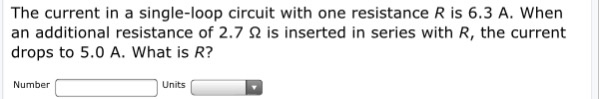 Solved The current in a single-loop circuit with one | Chegg.com
