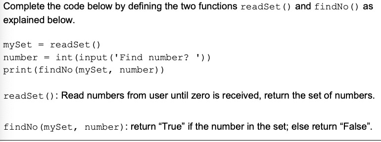 Solved Complete the code below by defining the two functions | Chegg.com