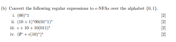 Solved (b) Convert the following regular expressions to | Chegg.com
