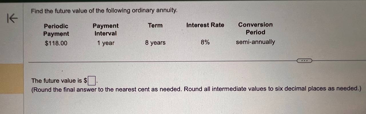 Solved Find the future value of the following ordinary | Chegg.com